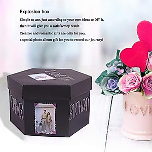 Explosion Gift Box Set,DIY Photo Album Box,Surprise Exploding Love Box for Couples,Sentimental Gift for Wedding Box,Birthday Party,Boyfriend,Girlfriend,Scrapbook Style DIY Photo Album,Memory Box