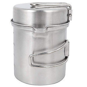 Leapiture Outdoor Mountaineering Pot Portable Camping Pot Camping Cooker Foldable Handle Set Pot Cooker Hiking Camping Hiking Mountaineering