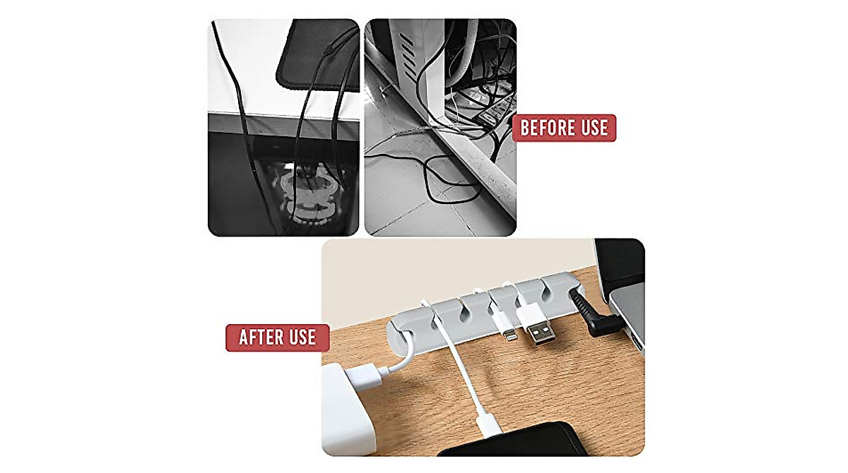 2 Pack Silicone Cable Holder Clips for Organized Charging