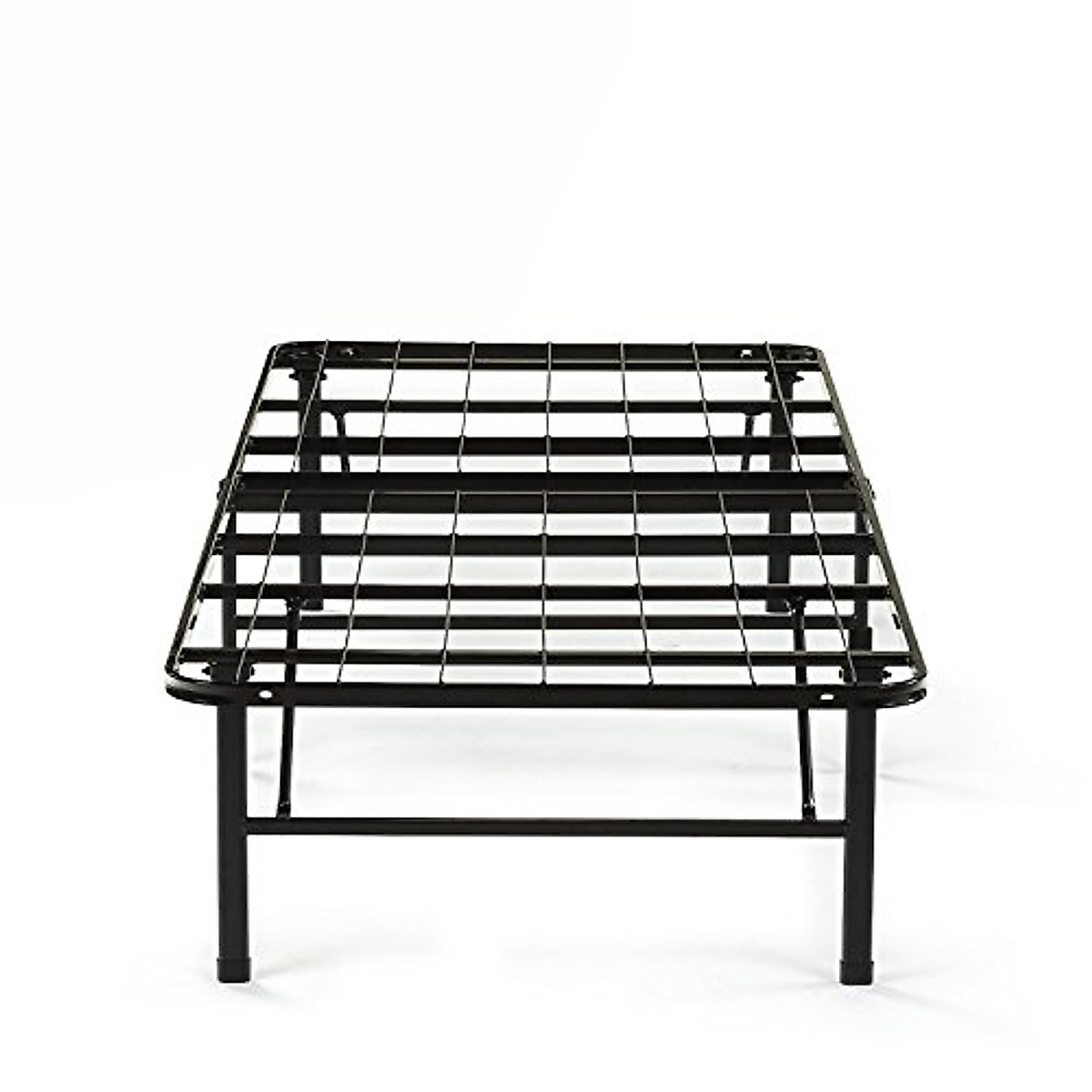 Zinus SmartBase Zero Assembly 14 Inch Bed Frame / Mattress Foundation (No Box Spring Needed) - Narrow Twin & Memory Foam 5 Inch Cot Size / Narrow Twin Mattress