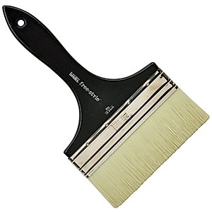 Liquitex 1300706 Professional Freestyle Large Scale Brush, Broad Flat/Varnish 6-inch, Short Handle , Black