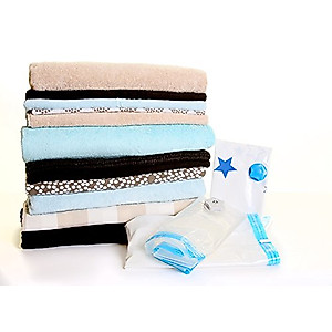 Axii Strong Vacuum Space Saver Storage Bags, Set of 5, 2 Sizes Thicker at .08 mm