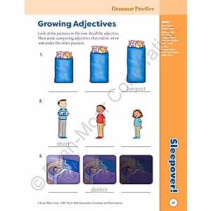 Evan-Moor Skill Sharpeners Grammar and Punctuation Workbook, Grade 2, Nouns, Verbs, Sentence Structure, Subject, Predicate, Language Handbook, Real-World Practice, Fun Activities, Homeschool, Practice
