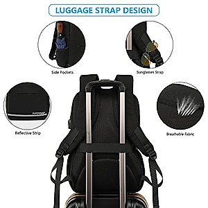 TOTEXISAP Business Travel Laptop Backpack for Men Women 15.6 Inch Laptop Slim Waterproof Backpack with USB Charging Port
