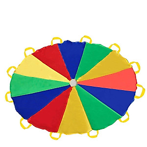 Sonyabecca Parachute Kids Play 12 Feet with 12 Handles for 8 12 Kids Game Kids Party Game