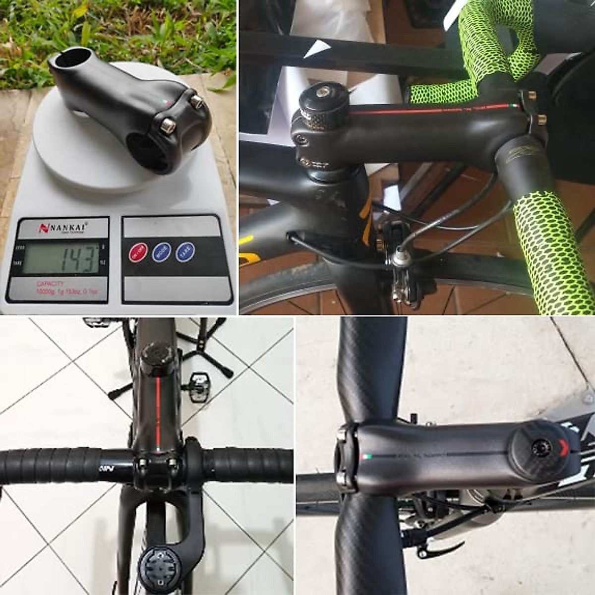 RXL SL Stem Bike Road Bicycle Stem Road Bike Carbon Stem 6 Degree Bike Road Carbon Stem for Mountain Bike 100mm 31.8mm Black UD Matte 6° 100mm MTB Stems