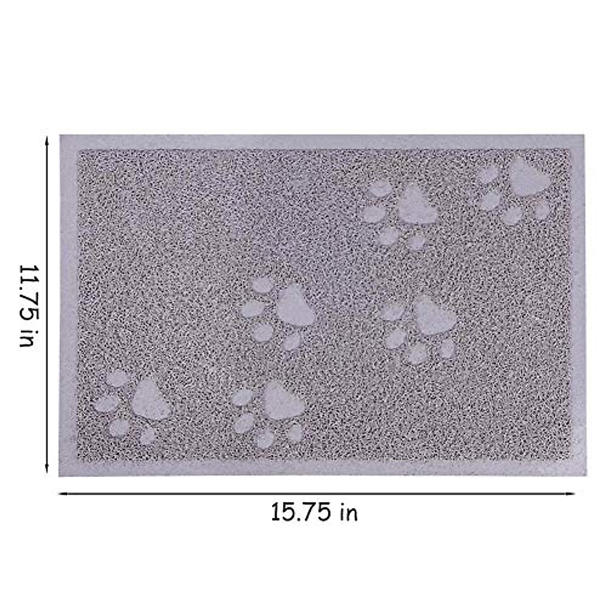 Darkyazi Cat Litter Box Mat for Floor Litter Trapping Mat Non-Slip Backing, Scatter Control, Easy Clean, Water Resistant, Soft on Paws (15.75" x 11.75",Gray Sand)