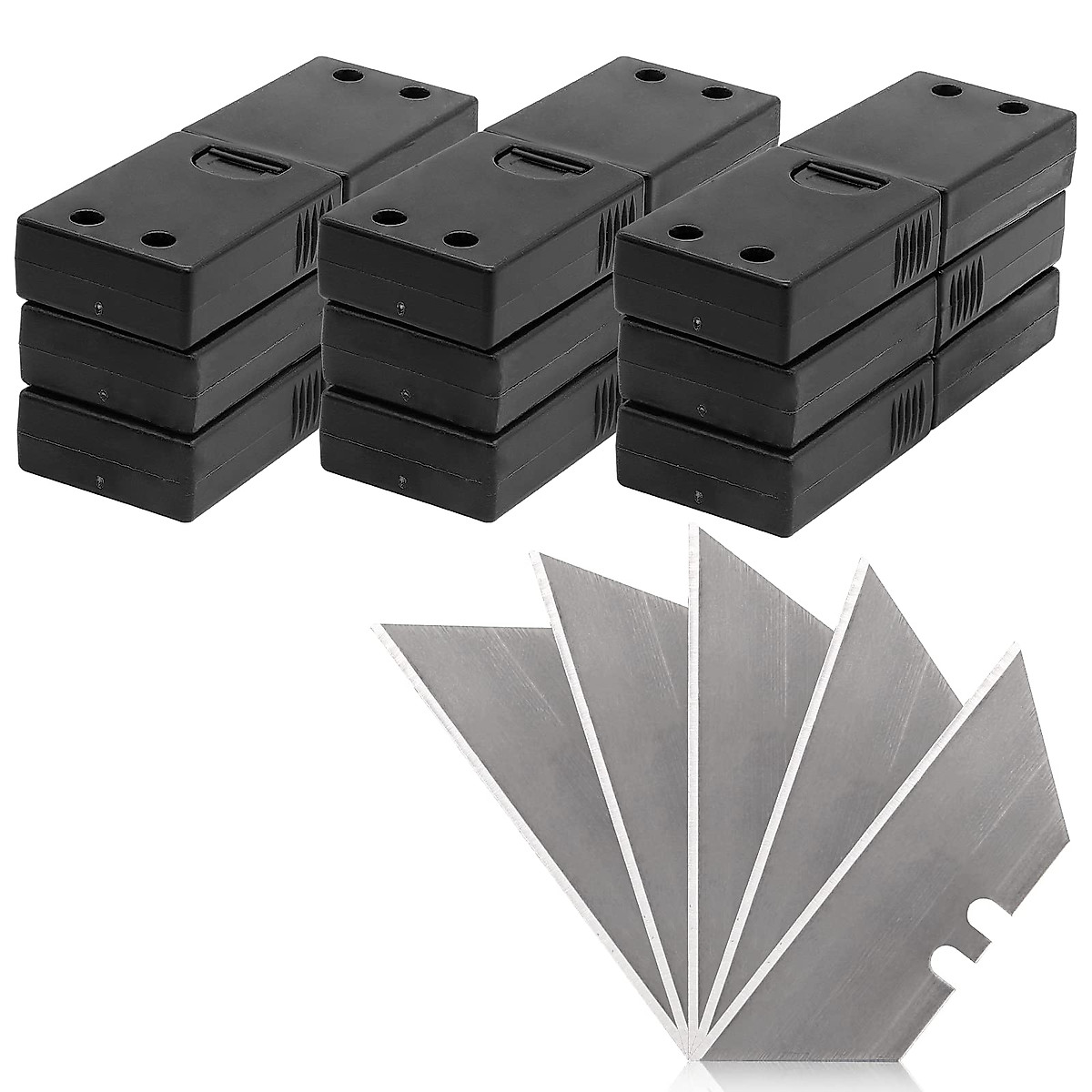 Litoexpe Utility Knife Blades, SK5 Steel, Standard Size Razor Blades for Most Standard Utility Knives, 90-Pack