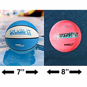 Dunn-Rite Clear Shot 2-in-1 Full Court Pool Basketball & Volleyball Game Set
