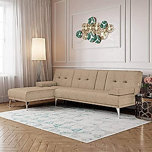 Serta Convertible Sofa, Sand