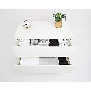 12pcs White Large Drawer Organizer Drawer Organizers for Clothing Wardrobe Clothes Organizer Underwear Organizer Dresser Drawer Organizers Underwear Drawer Organizer Clothes