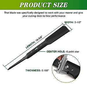 Apeixoto 942-05056a Lawn Mower Blades Compatible with Cub Cad et Zero Turn 54" Deck Mower 742-05056 Medium Lift Blade Fit for Cub Cadet RZT-L54 XT1 XT2 Troy-Bilt