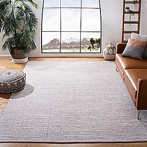 SAFAVIEH Montauk Collection 4' x 6' Silver MTK250G Handmade Flatweave Cotton Area Rug