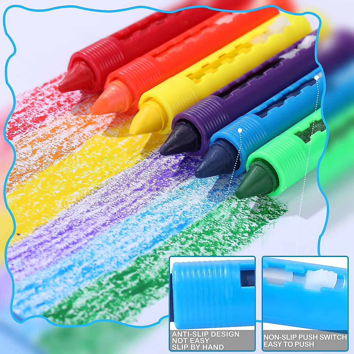 24 Pieces Bathtub Crayons Bath Crayons Washable Easy Clean Bathtime Crayons Colorful Bathtub Markers Toys Shower Crayons Bath Paint for Easter Basket