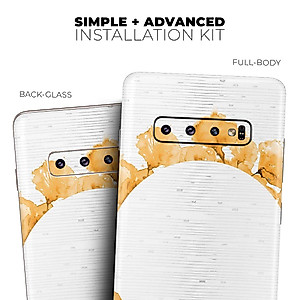 DesignSkinz Karamfila Yellow & Gray Floral V13 Protective Vinyl Decal Wrap Skin Cover Compatible with The Samsung Galaxy S20 (Screen Trim & Back Glass Skin)