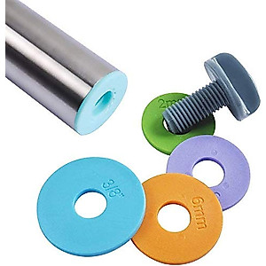 Prokitchen 23.6 Inch Rolling Pin with Thickness Rings-Adjustable Stainless Steel Roller Guides Spacers Baking Tools for Dough Pizza Pie and Cookies