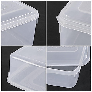 Dehouse 3 Pack Clear Storage Bins with Lids, 10 L Plastic Storage Bins