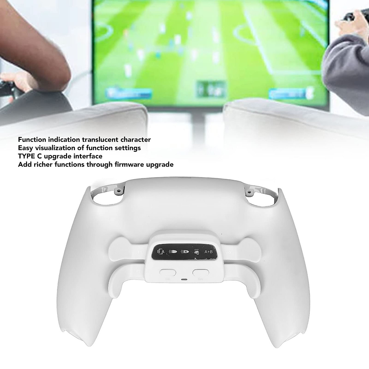 Back Buttons Attachment for PS5 Controller,Kit Replacement Back Housing Shell for BDM 010 020 1st, 2nd and 3rd PS5 Handle