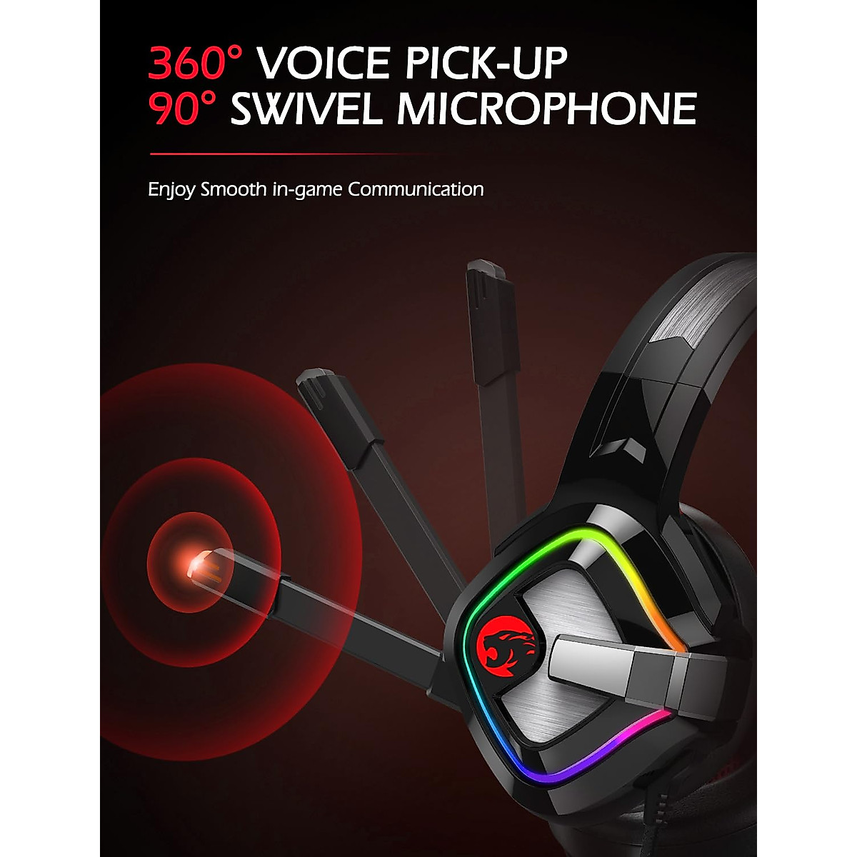 ZIUMIER Gaming Headset for PC, PS4, PS5, Xbox One, Xbox Series S/X, Switch, Noise Canceling Microphone, Stereo Surround Sound, 3.5mm Wired Gaming Headphones