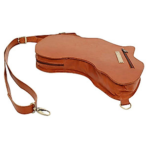 Orijin Culture AFRICA Men Backpacks Belt Bags - Africa Backpacks for Travel – Africa Shaped Crossbody Leather Backpacks with Sturdy Zippers & Multiple Pockets | Brown - Medium