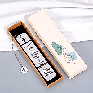 Baptism Gift for Girl Boy Catholic Confirmation Gift for Women Birthday Christian Bible Verse Bookmark for Godson Goddaughter Religious Gift for Church Bulk First Communion Graduation Gift for Him Her