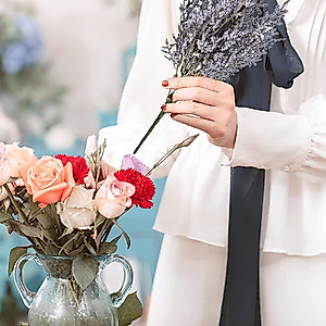 VIOCIWUO Artificial Lavender Flowers Natural Romantic Simulation Bouquets for Wedding Home Decor Garden Potted Plants Indoor Outdoor Decoration(3 Bundles, Purple)