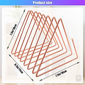 Adjustable Seven-Slot Golden Bookends, Metal Triangular Book Magazine Organizer, Vinyl Record Holder, Office, Desk Decoration