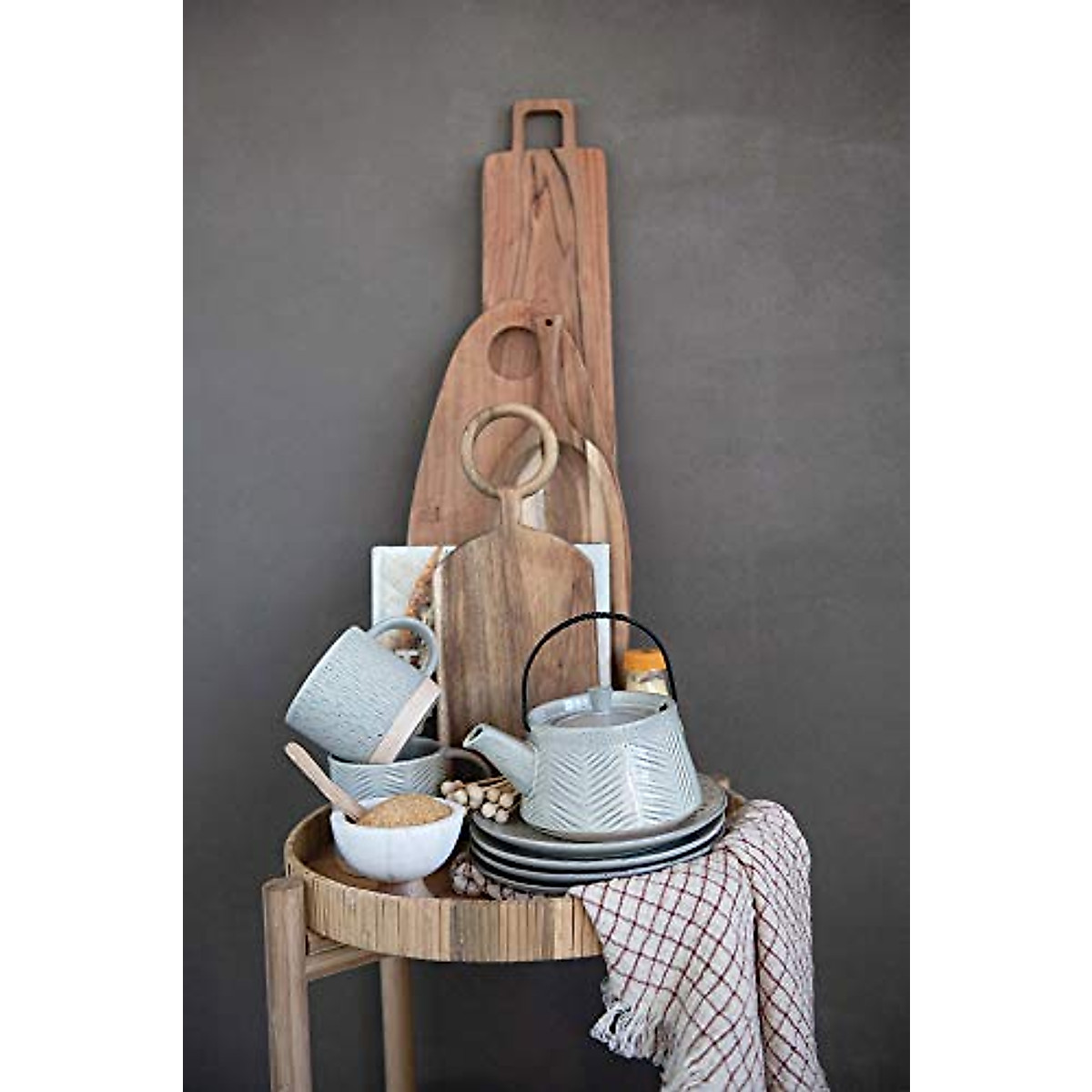 Bloomingville Acacia Wood Cheese Handle Cutting Board, Brown