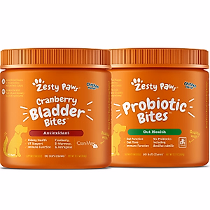Cranberry for Dogs - UT Incontinence Support + Immune Health Dog Antioxidant + Probiotics for Dogs - Probiotics for Gut Flora, Digestive Health