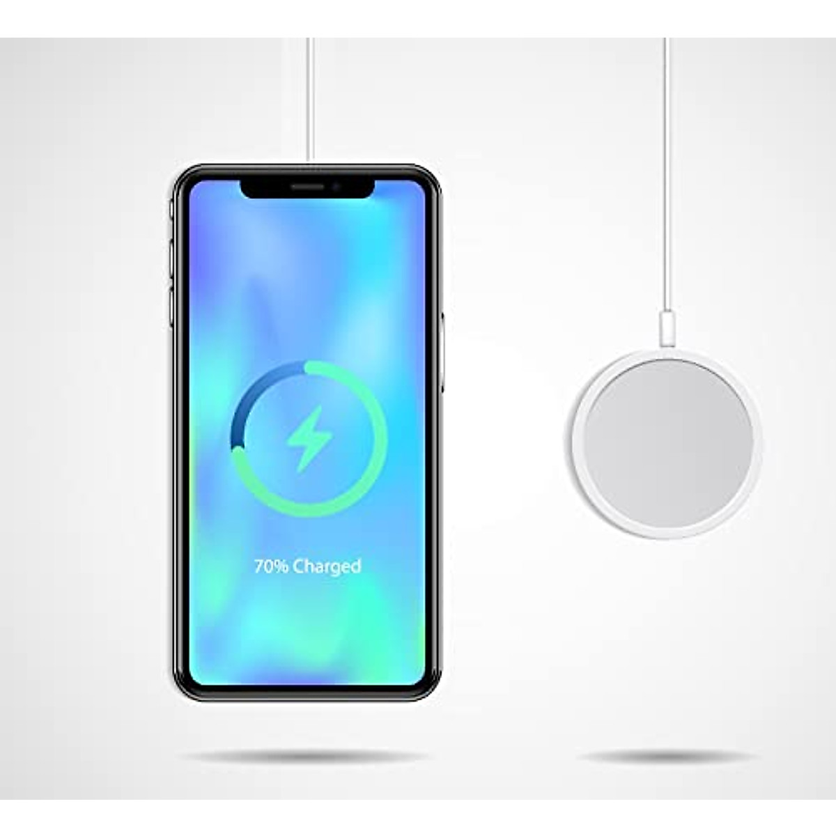 [2 Pack] Magnetic Wireless Charger Compatible with MagSafe. Fast and Convenient Charging. Works with iPhone 12/13/14 Series.