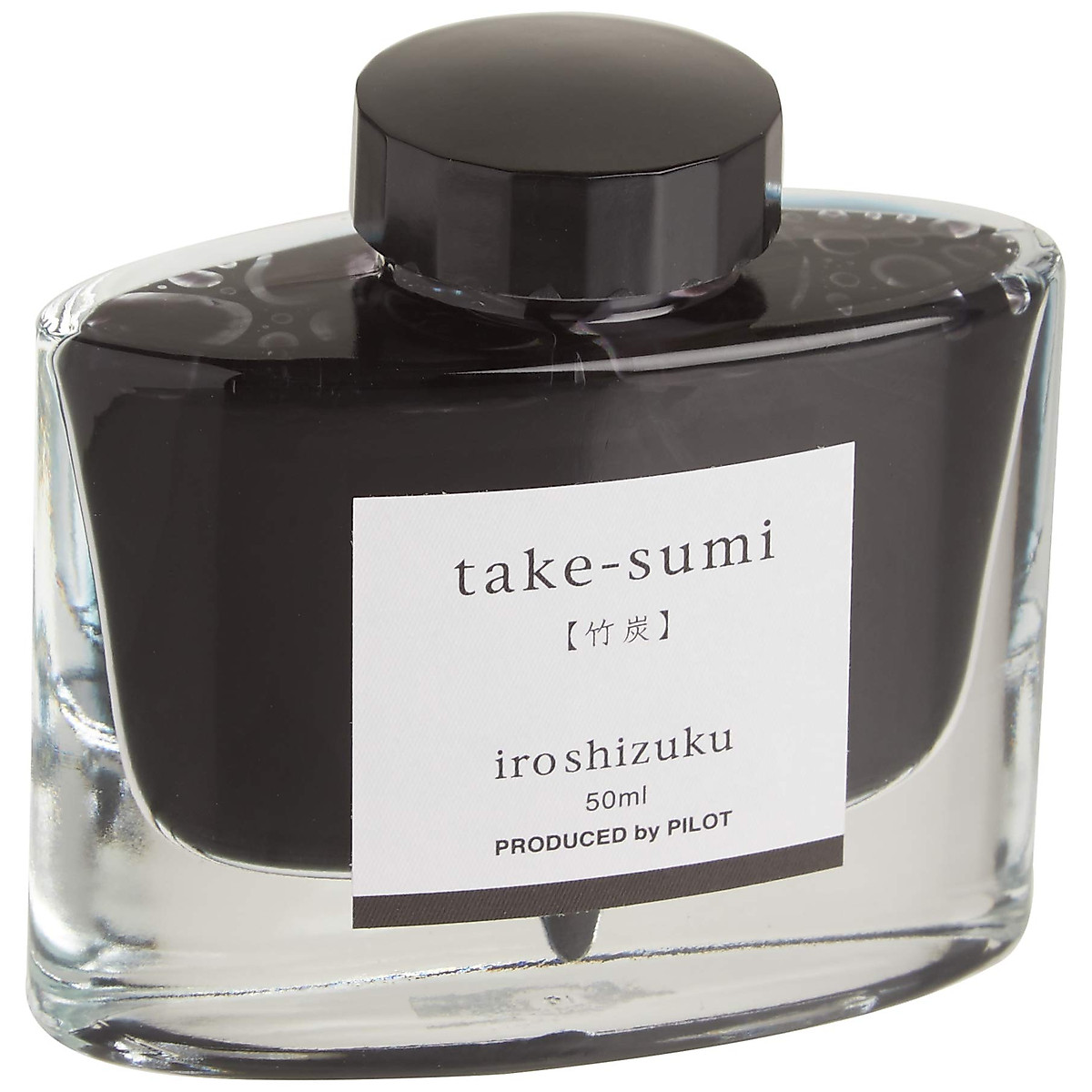 PILOT Iroshizuku Bottled Fountain Pen Ink, Take-Sumi, Bamboo Charcoal (Black) 50ml Bottle (69224)