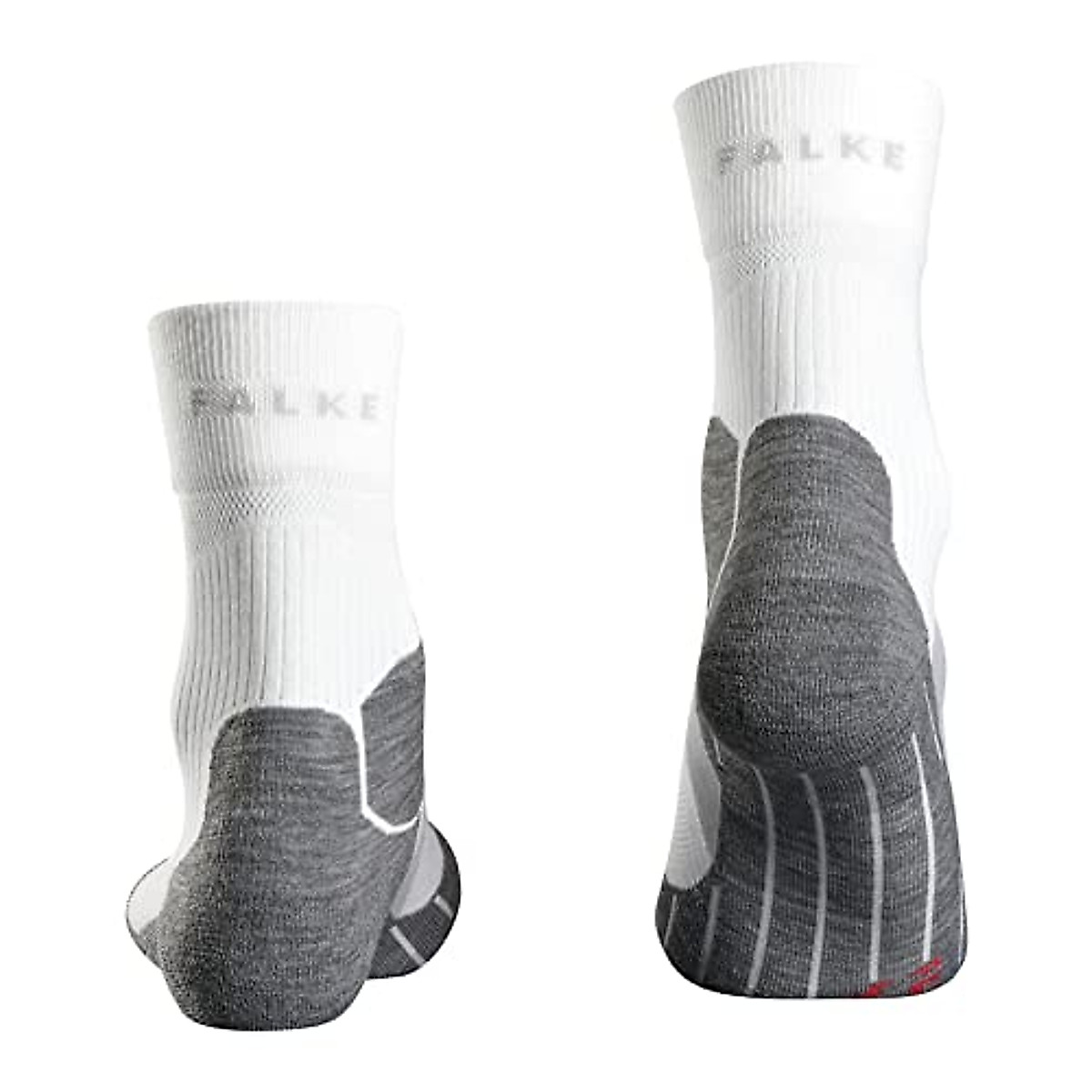FALKE Women's RU4 Endurance Cool Running Socks, Mid Calf, Medium Cushion, Athletic Sock, Breathable Quick Dry, Nylon, White (White-Mix 2020), 8-9, 1 Pair