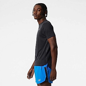 New Balance Men's Impact Run Short Sleeve 22, Black, Medium