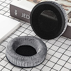 Geekria Comfort Velour Replacement Ear Pads for Beyerdynamic DT440 DT770 DT790 DT797 DT860 DT880 DT990 T5P T70 T90 HS200 HS400 HS800 MMX300 RSX700 Headphones Earpads, Headset Ear Cushion (Grey)