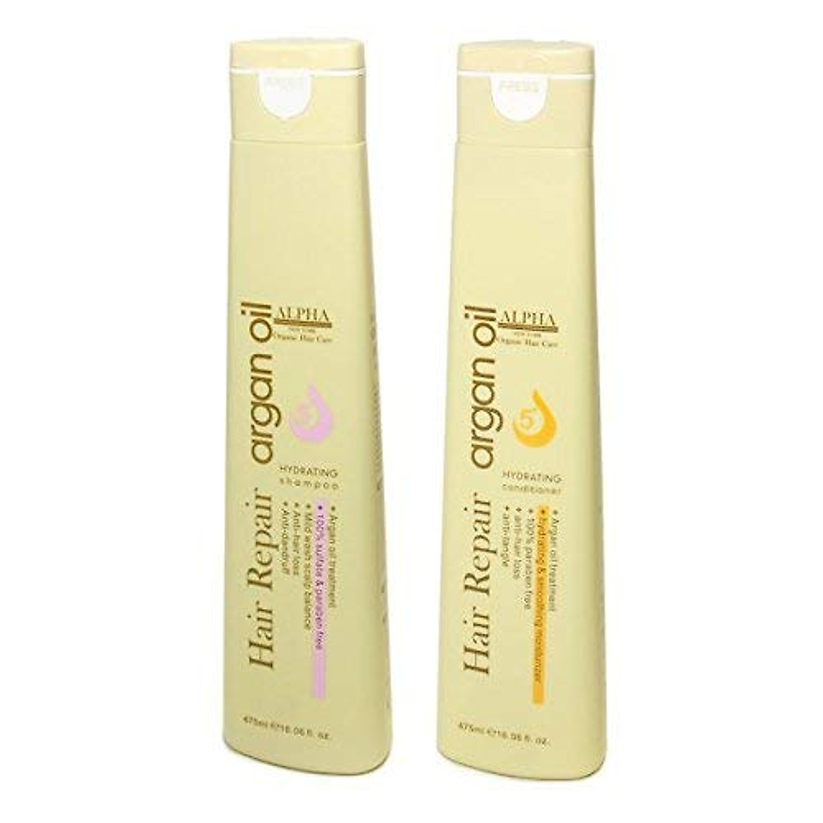 Argan Oil Original Hydrating Shampoo And Conditioner Hair Repair Set 2pc 475 ml./ 16.06 oz By Alpha New York
