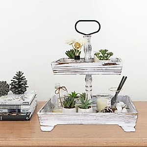Tier Tray Decor Stand - Tiered Design for Dining Tables, Seasonal Decoration for Family Gatherings, Suitable for Halloween & Christmas