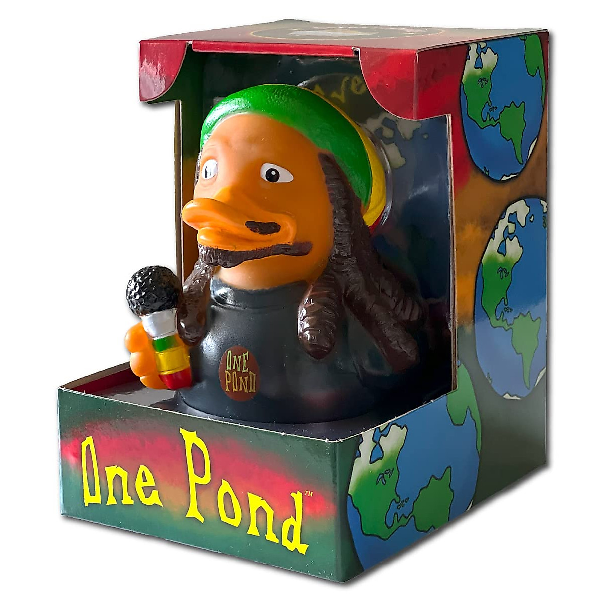 CelebriDucks - One Pond Rasta - Floating Rubber Ducks - Collectible Bath Toy Gift for Kids & Adults of All Ages