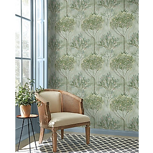 MN1823 Orchard Wallpaper Green from Mediterranean by York Wallcoverings
