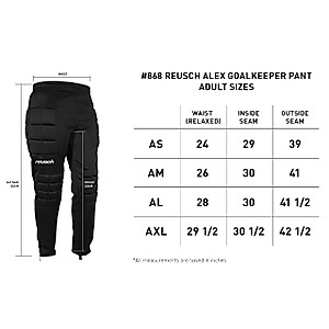 Reusch Alex Goalkeeper Pant, Adult Large , Black