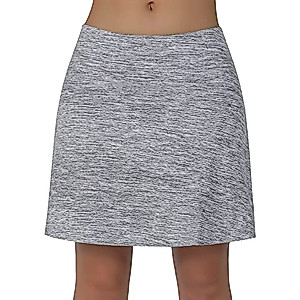 beroy Pickleball Clothes for Women with Two Pockets - Womens Skorts for Summer with Pockets Tummy Control(L Grey)