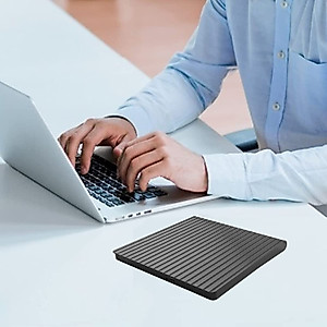 Gotega External CD/DVD Drive for Laptop USB-C & USB 3.0 CD/DVD ROM Drive Reader Writer Burner Compatible with Laptop PC MacBookMac Windows 10/8/7 Linux OS Apple