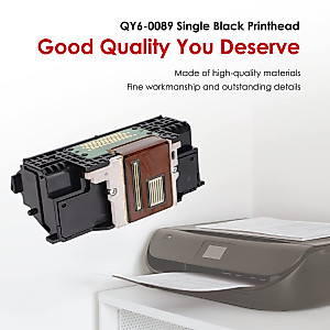 ASHATA Replacement QY6-0089 Printhead Print Head for Canon TS5080 TS6020 TS6050 TS6051 TS6052 TS6080 TS5050 TS5051 TS5053 TS5055 TS5070 - Single Black