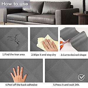 Leather Repair Tape, Self-Adhesive Leather Repair Patch for Sofas, Car Seats, Handbags,Furniture, Drivers Seat, Black, 4 X 120 Inch