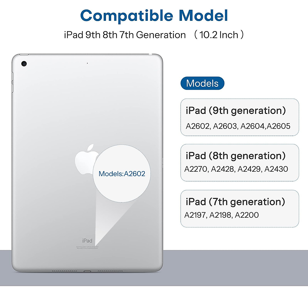 SPARIN 3 Pack Screen Protector for iPad 9th 8th 7th Generation 10.2 Inch (2021/2020/2019 Model), Tempered Glass for iPad 10.2