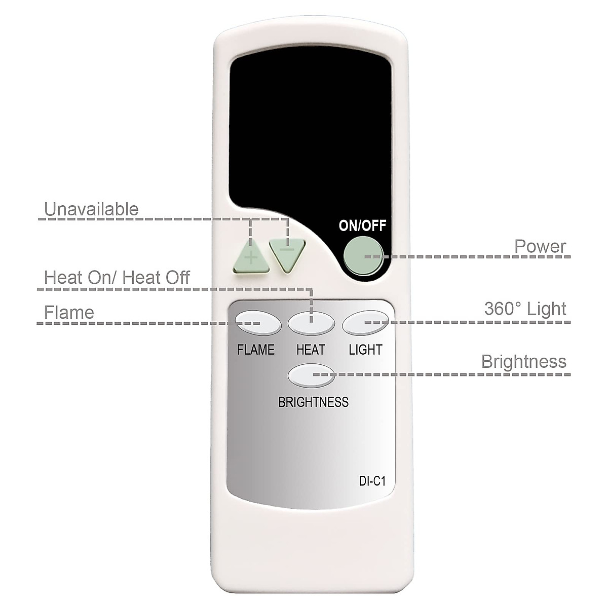 Replacement for Dimplex Revillusion Electric Log Set Fireplace Heater Remote Control RLG20 DLG920 6909740259 RLG20BR RLG20BR RLG20FC RLG25 RLG25BR RLG25FC 6700580100RP 6700580200RP 6909740259 DLG920