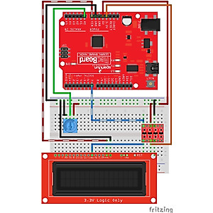 SparkFun 16x2 SerLCD - RGB Text (Qwiic) - Red/Green/Blue Text on Black Display 3.3v Logic and Power