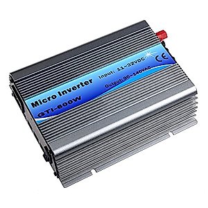 Y&H Grid Tie Inverter 600W Stackable DCDC15-28V PV Input AC110V MPPT Pure Sine Wave Micro Inverter fit for 12V Solar Panel/24V Battery