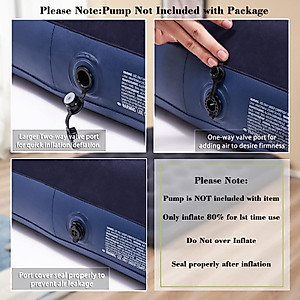 RAPTAVIS Queen Size Air Mattress Inflatable Bed, Blow Up Mattress Camping Sleeping Pad