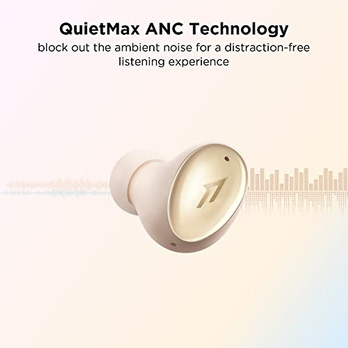 1MORE ColorBuds2 Active Noise Cancelling Wireless Earbuds, Bluetooth 5.2 Headphones, Sound ID, Dual Mode Noise Cancelling, CVC 8.0 for Clear Calls, Fast & Wireless Charging, IPX5, Gold