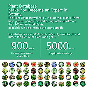 Soil Moisture Meter 4 in 1,Plant Water Monitor,Automatically detect Moisture/Temperature/Light/Fertility,Can Connect to Mobile Phone via Bluetooth,Hygrometer Sensor for Indoor Plants (1pc)